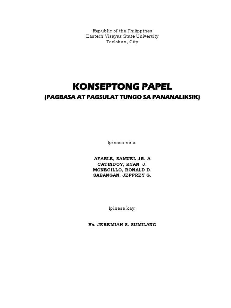 Konseptong Papel | PDF