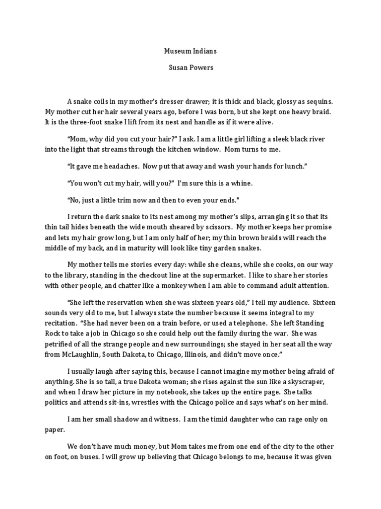 Amer Lit Museum Indians Text and Questions 20ehqy3 | PDF