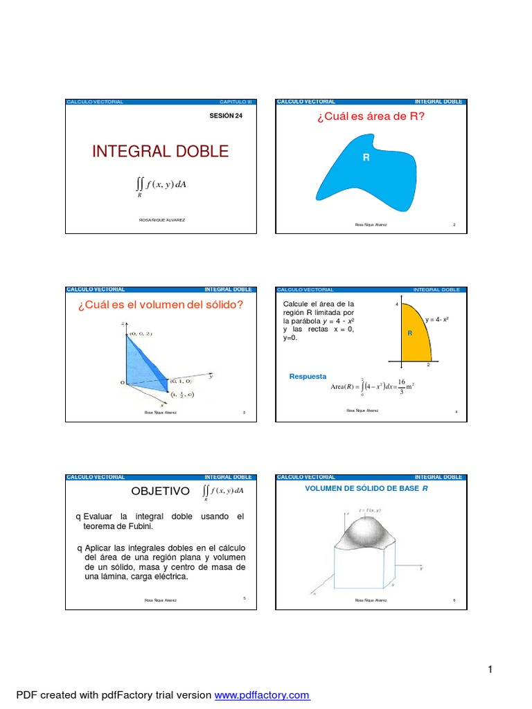 Integral Doble en Cálculo Vectorial | PDF | Integral | Álgebra