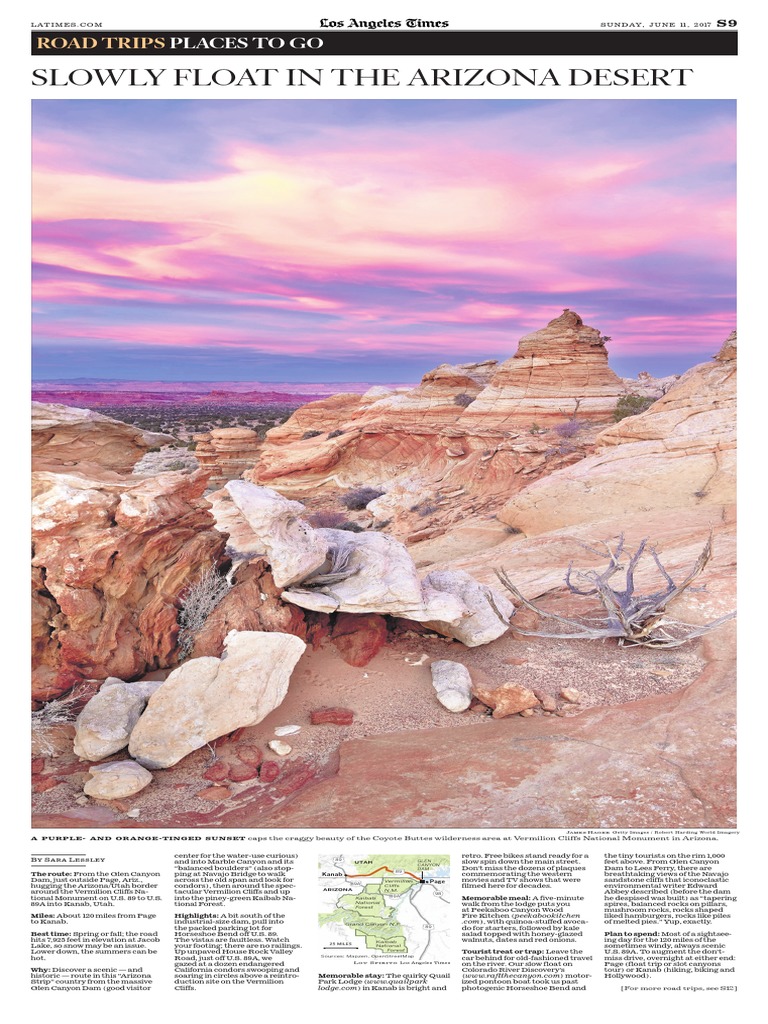 Slowly Float in The Arizona Desert: Places To Go | PDF | Transport | Nature