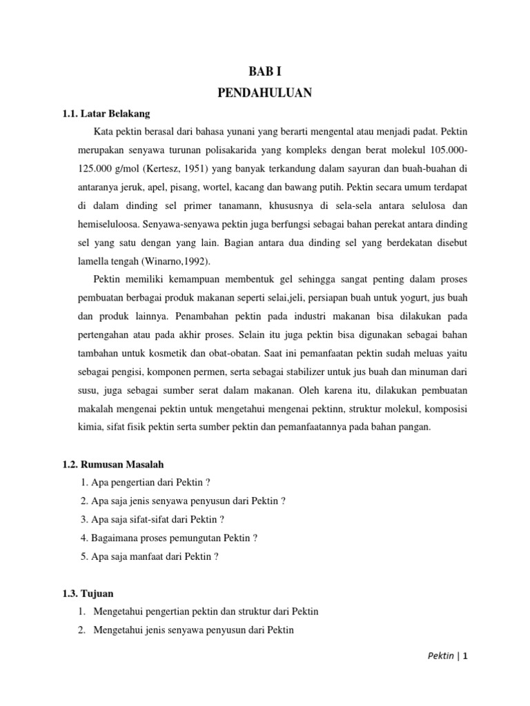 Struktur dan Manfaat Pektin dalam Pangan | PDF | Sains & Matematika