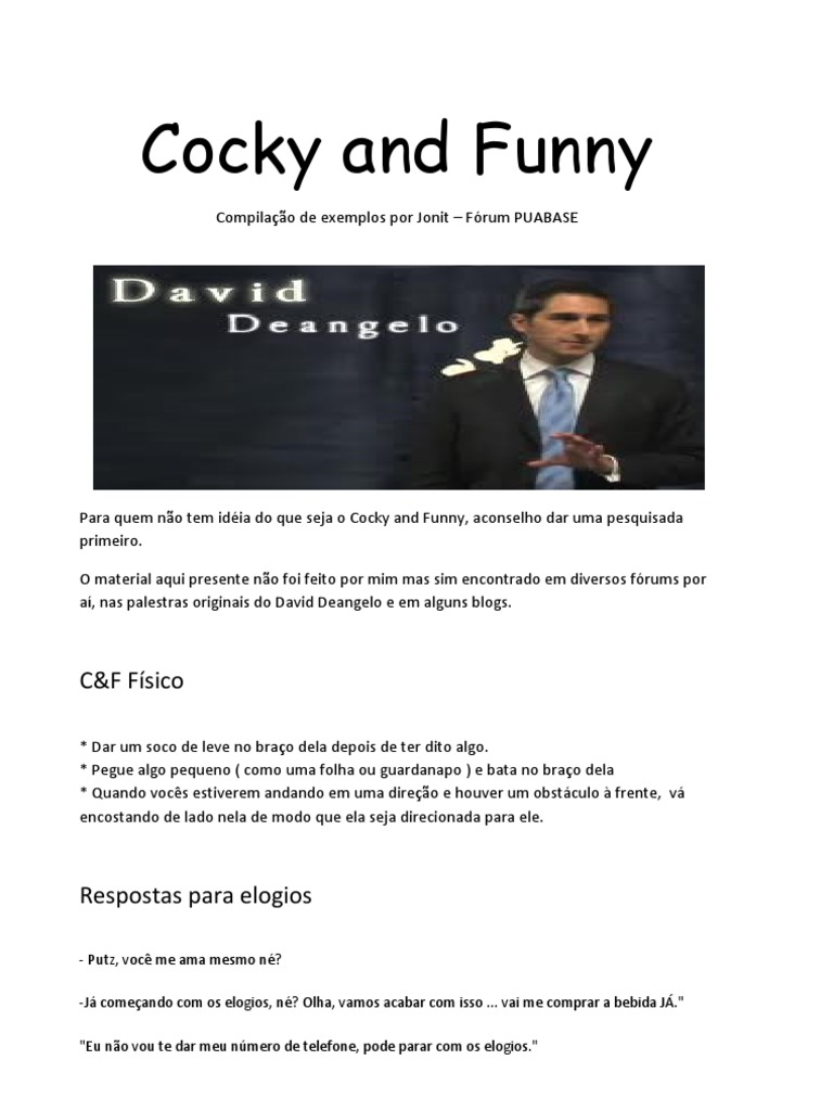 Exemplos de Cocky and Funny | PDF | Amor