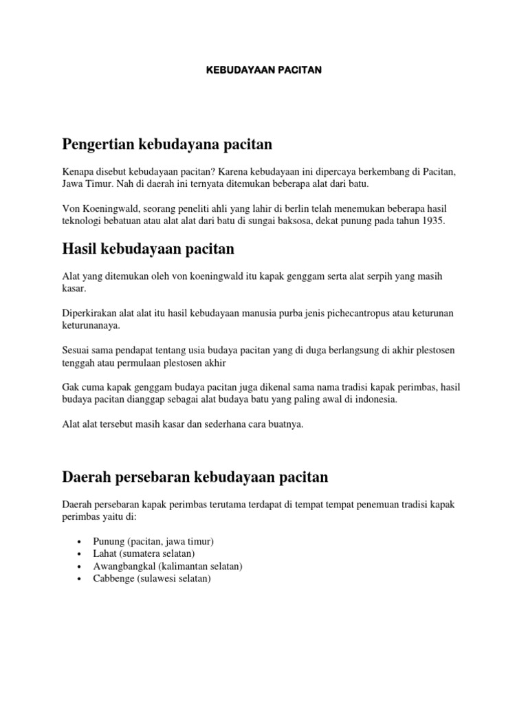 Budaya Pacitan | PDF