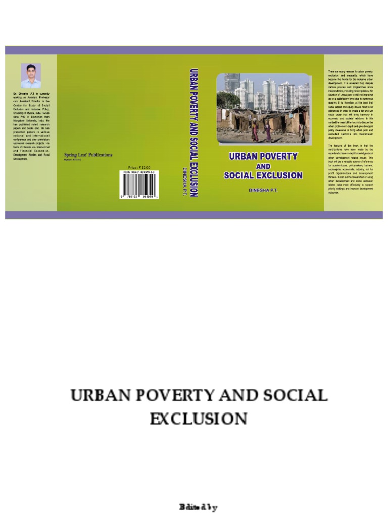 Urban Poverty Social Exclusion by Dinesha P T | PDF | Social Exclusion ...