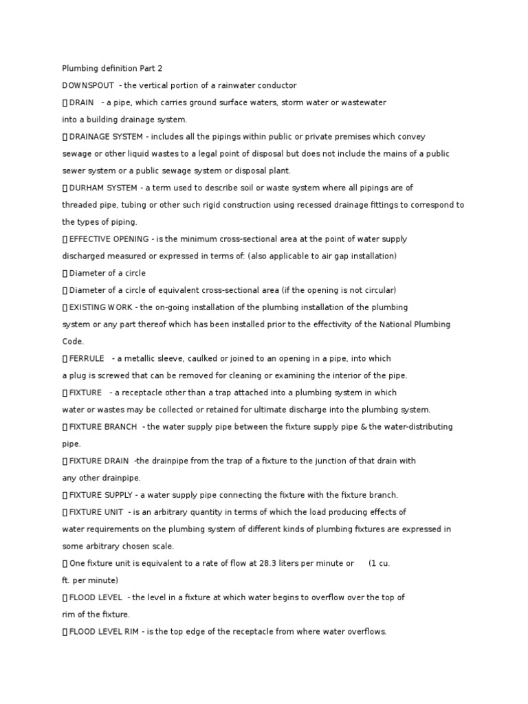 Plumbing Definition (Part 2) | PDF | Plumbing | Valve