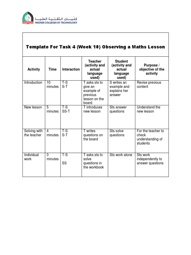 Observation Task 4 | PDF