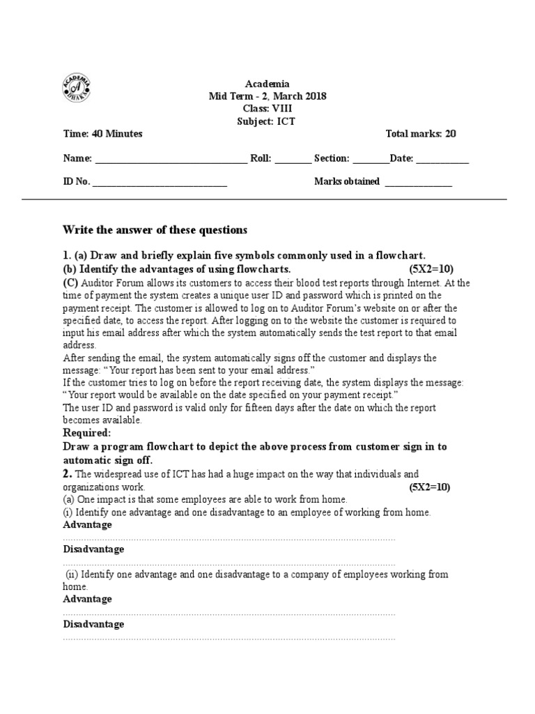 Write The Answer of These Questions | PDF | Internet Forum ...