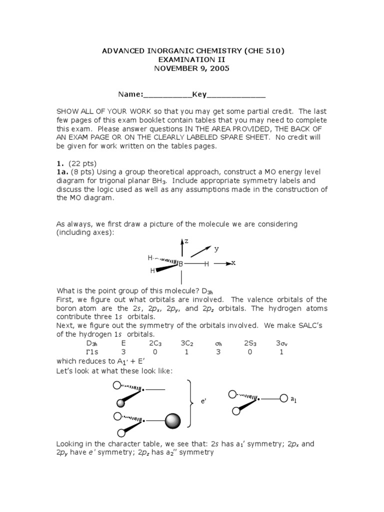 Advanced Inorganic Chemistry | PDF | Molecular Orbital | Interaction