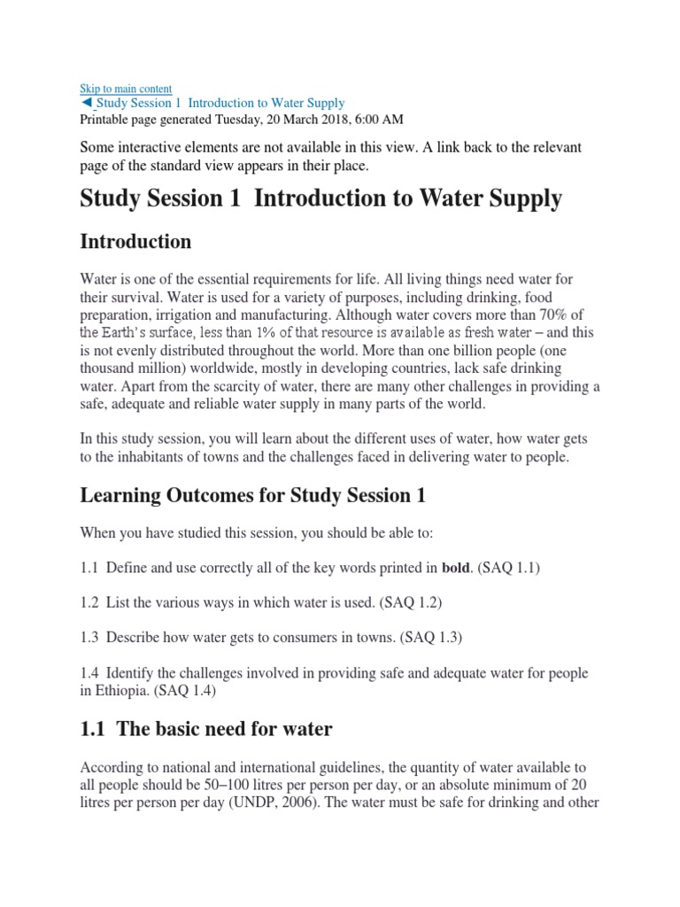 Water System | PDF | Irrigation | Water Supply