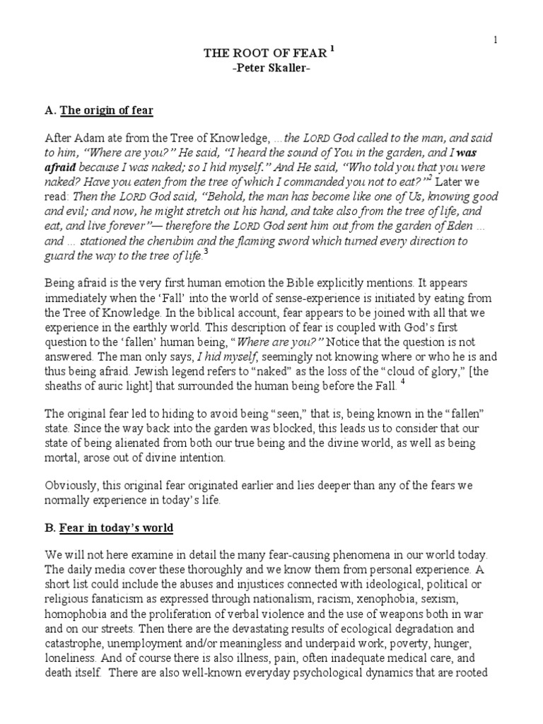 The Root of Fear - Peter Skaller | PDF | Seven Deadly Sins | Christianity