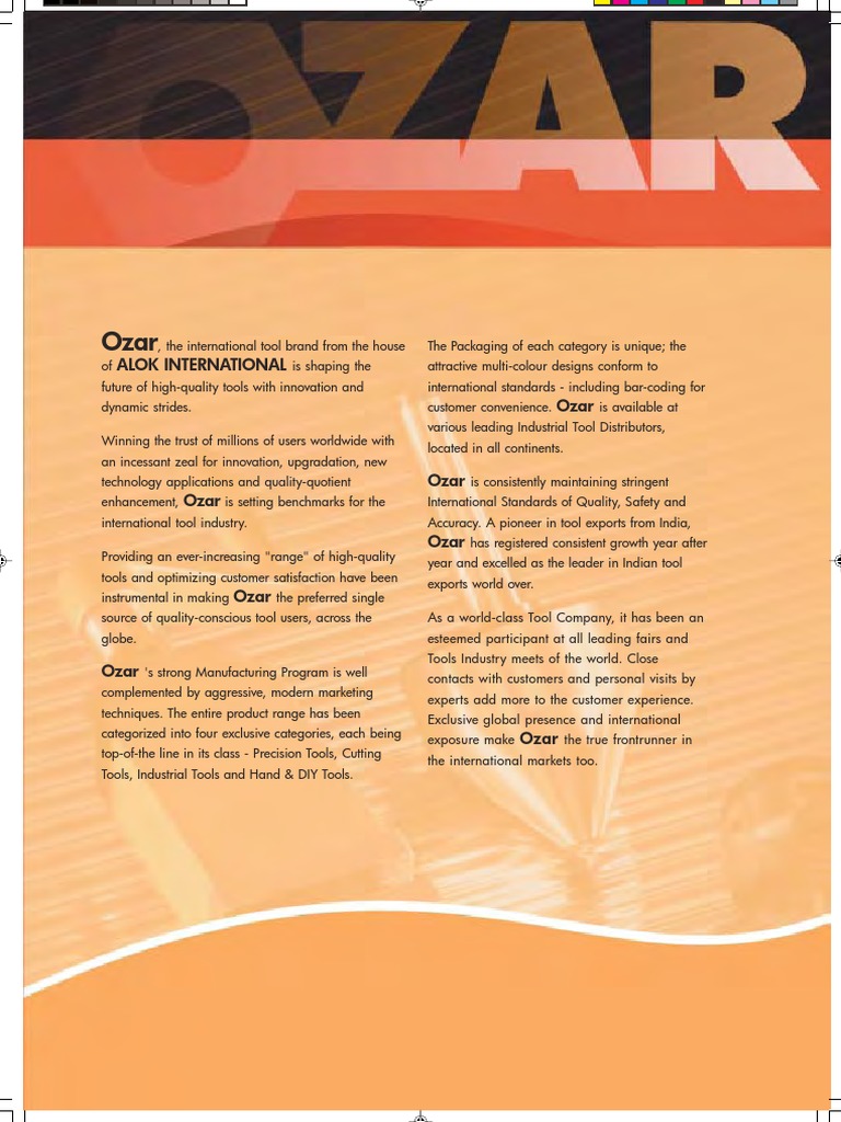 Ozar Tools: Quality Precision Solutions | PDF | Industrial Processes ...