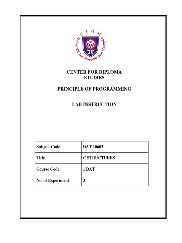 Dat10603 - Lab 3 (Control Structures) | PDF | C (Programming Language ...