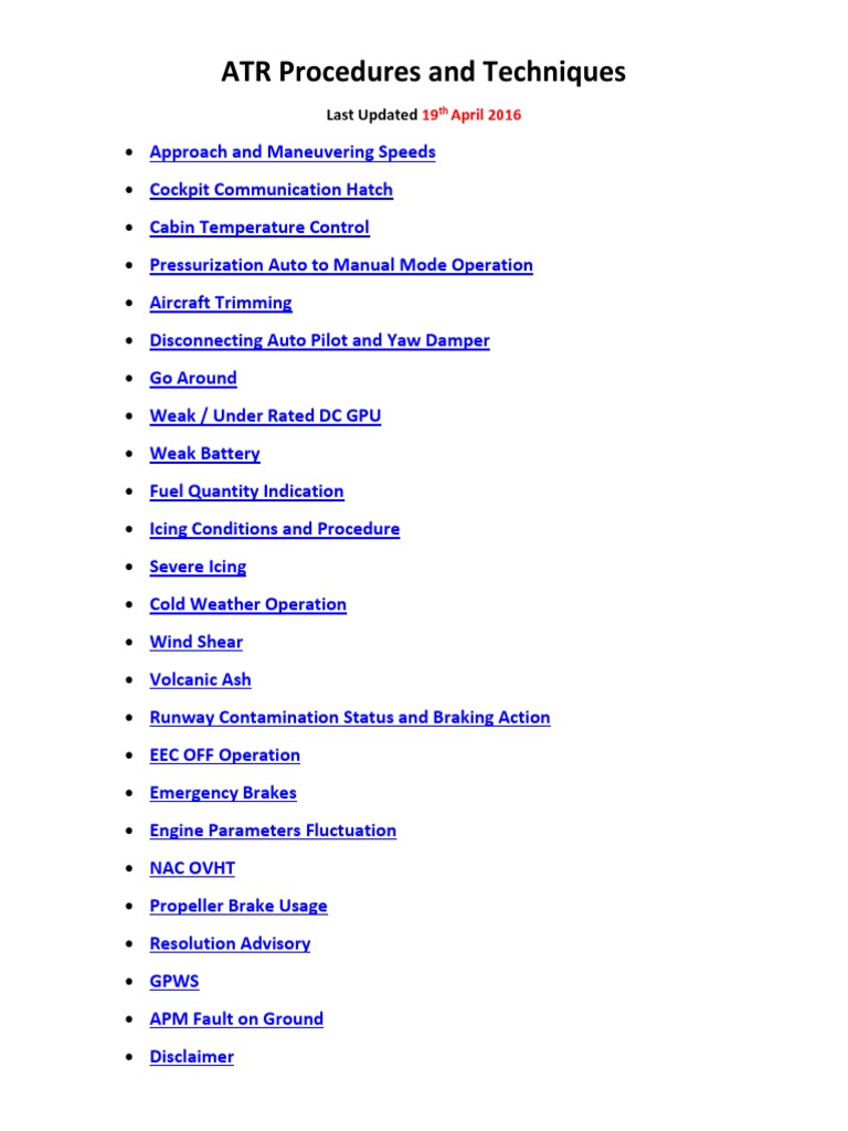Atr Procedures and Techniques | PDF | Technology & Engineering