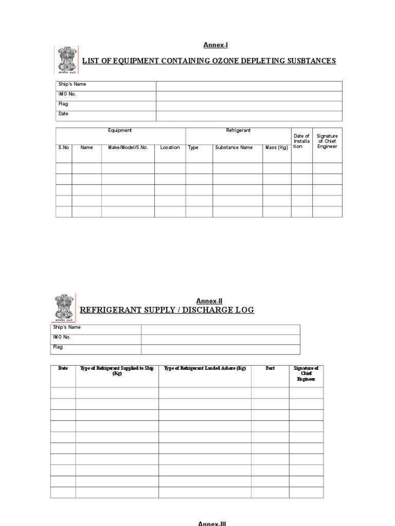 Ods Log Sheets | PDF