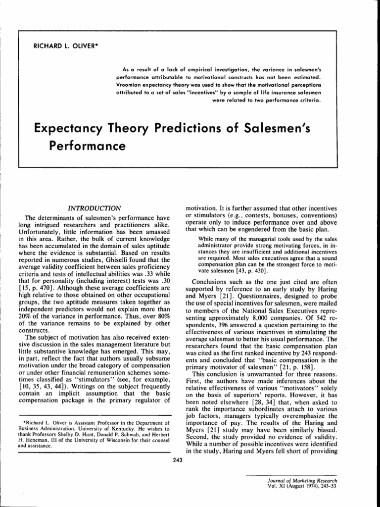 Expectancy Theory | Motivation | Self-Improvement