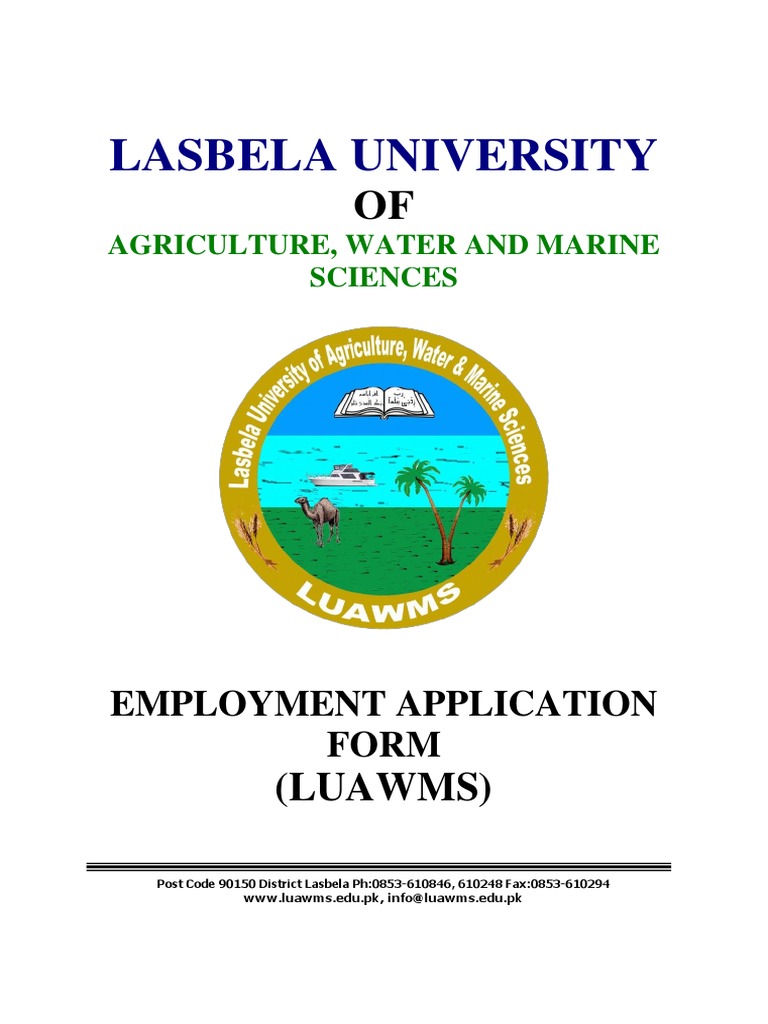LUAWMS Employment Form | PDF | Academia | Business