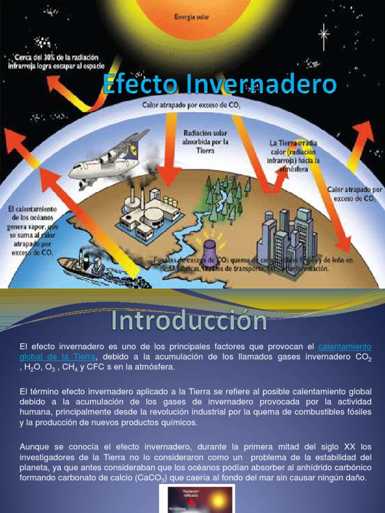Efecto Invernadero Diapositivas Pdf Efecto Invernadero Gases De