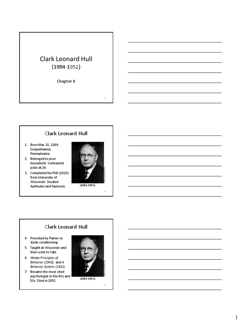 8 Clark Hull PDF | PDF | Classical Conditioning | Reinforcement