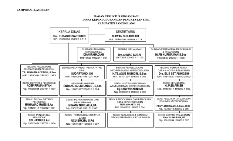 Bagan Struktur Organisasi Disduk Capil | PDF