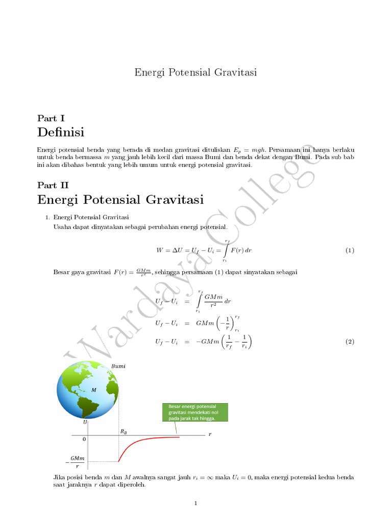 02 06 02 Energi Potensial Gravitasi Modul | PDF