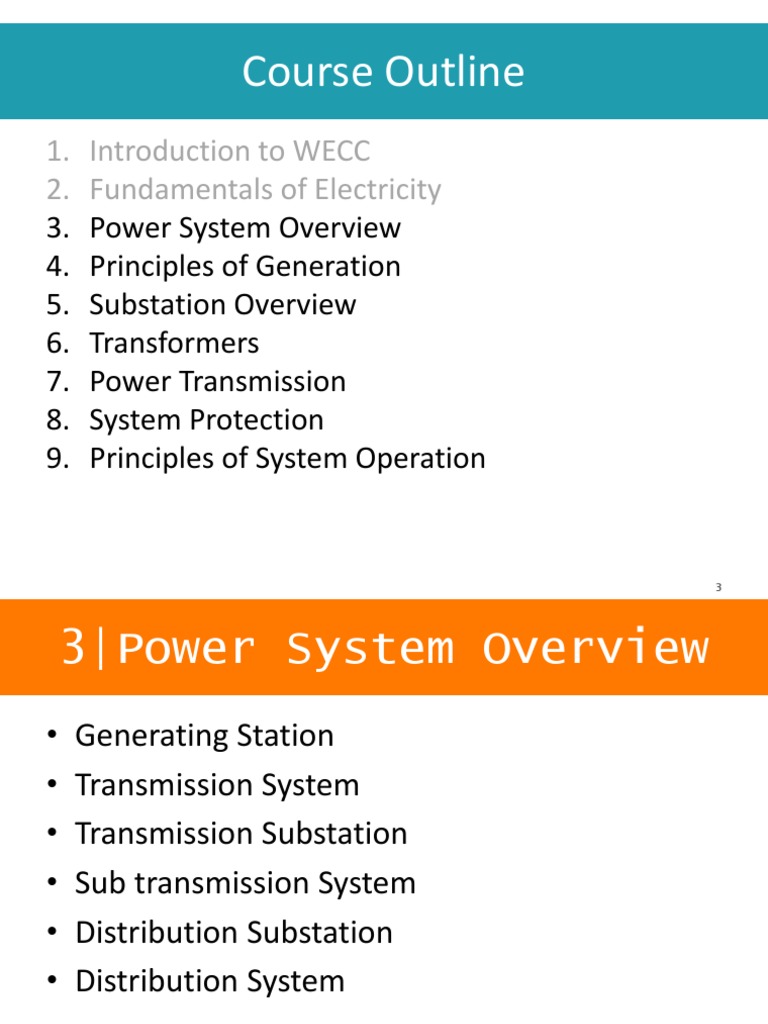WECC Power System Training Outline | PDF | Electric Power Distribution ...