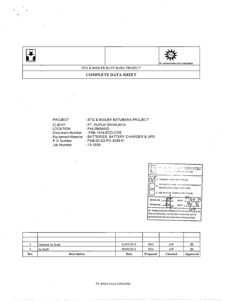 PSB 1614 ECD CDS Complete Data Sheet | PDF | Battery (Electricity ...