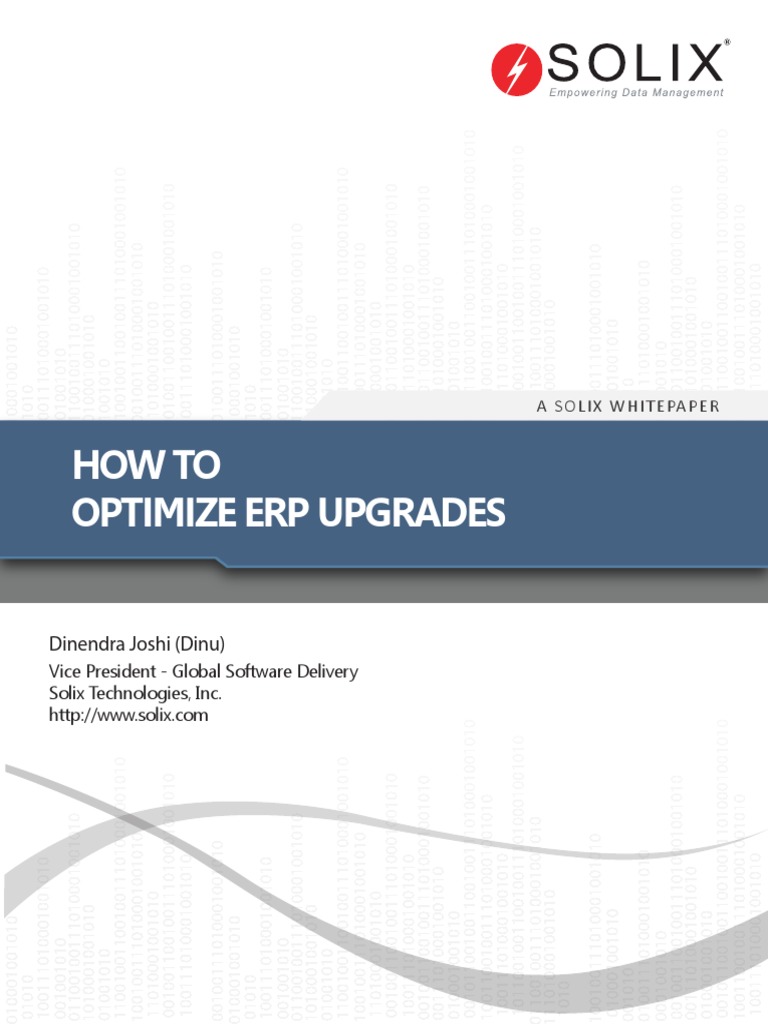 How To Optimize ERP Upgrades | PDF | Enterprise Resource Planning | Databases