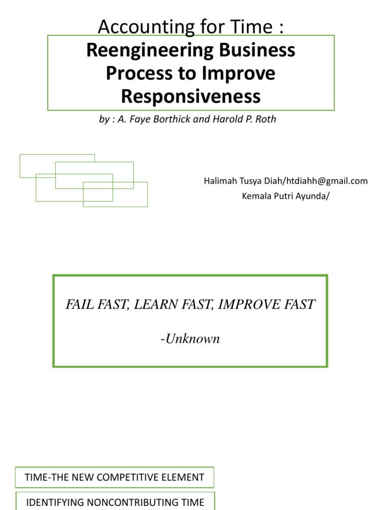 Reengineering Business Process To Improve Responsiveness: Accounting ...