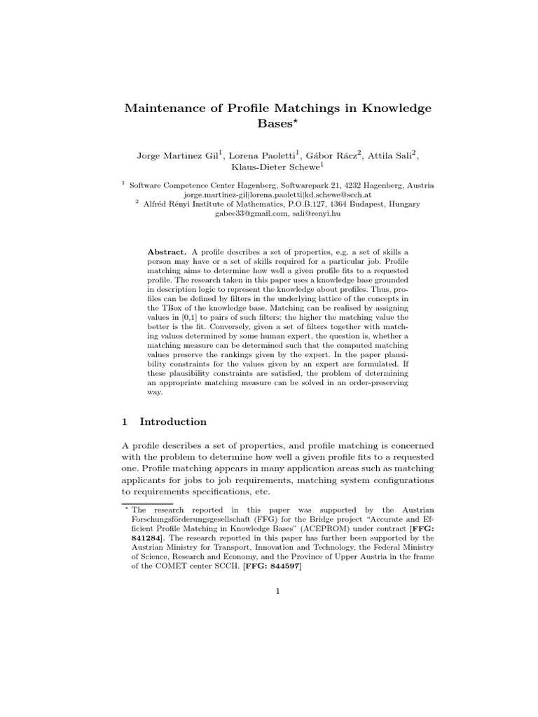Matching Knowledge Bases | PDF | Knowledge Representation And Reasoning ...