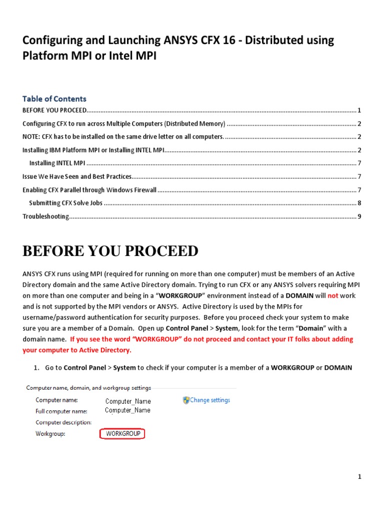 Simulacion Paralela Ansys MPI | PDF | Message Passing Interface | Microsoft Windows