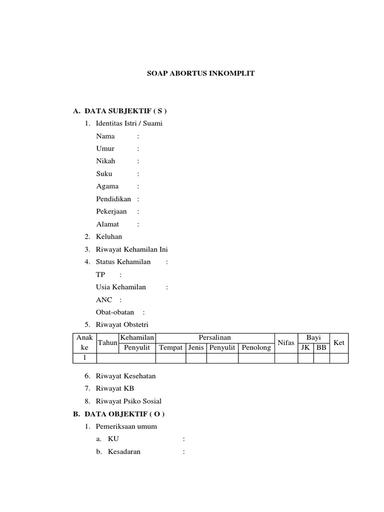 Penanganan Abortus Inkomplit dan Imminens | PDF | Pengembangan Diri ...