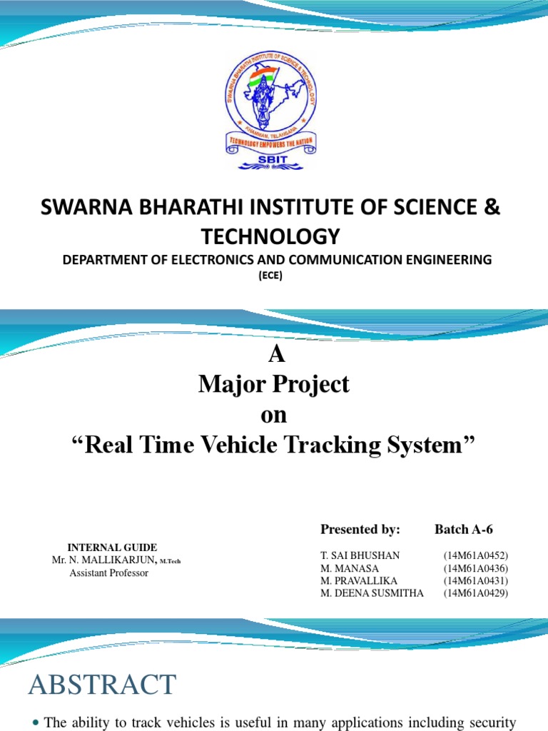 Real Time Vehicle Tracking System Project | PDF | Global Positioning ...