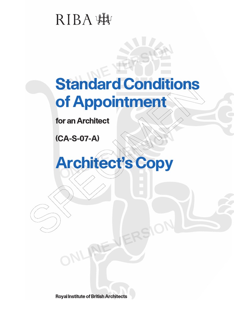 RIBA Standard Conditions Architect | PDF | Architect | Employment