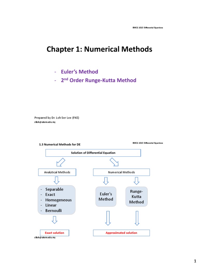 Chapter 1 Numerical Methods | PDF | Differential Equations | Numerical Analysis