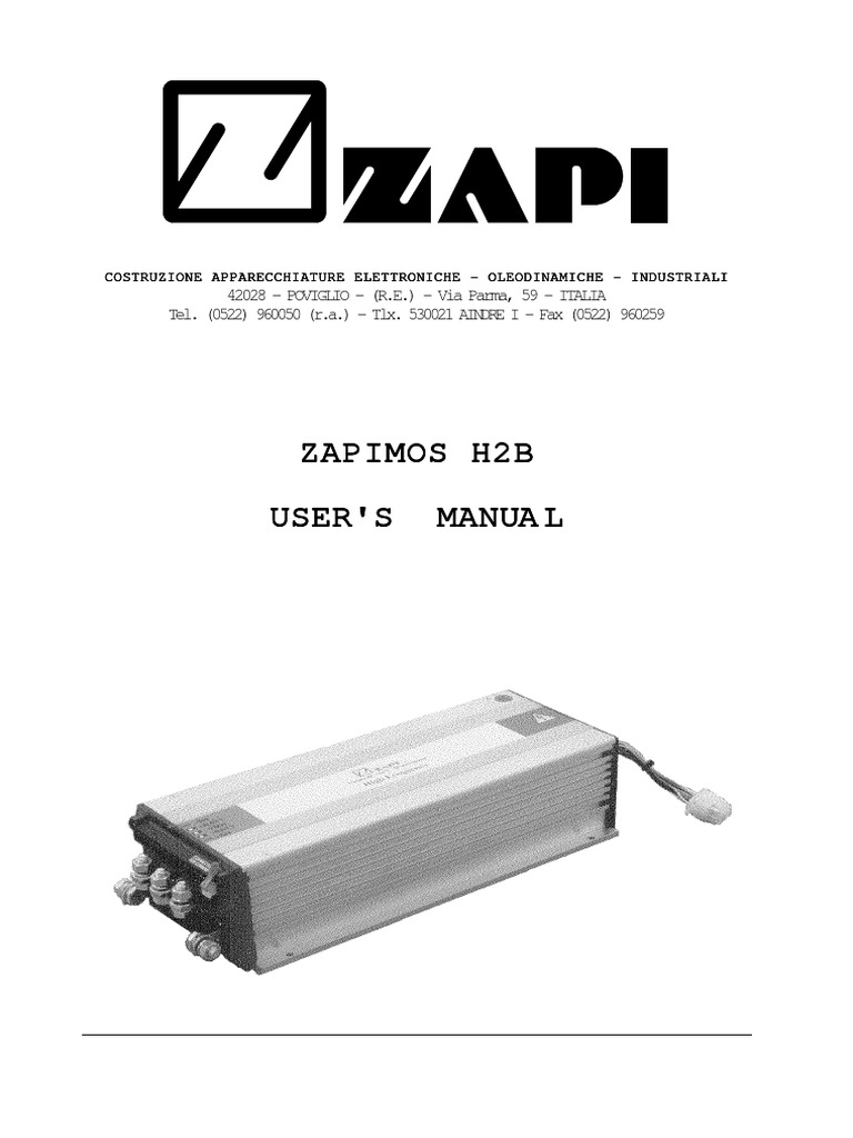 Zapi H2B Autoelevador Heli PDF | PDF | Battery (Electricity) | Battery ...