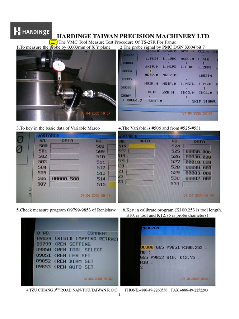 The Tool Measure Test of Fanuc VMC | PDF | Teaching Mathematics