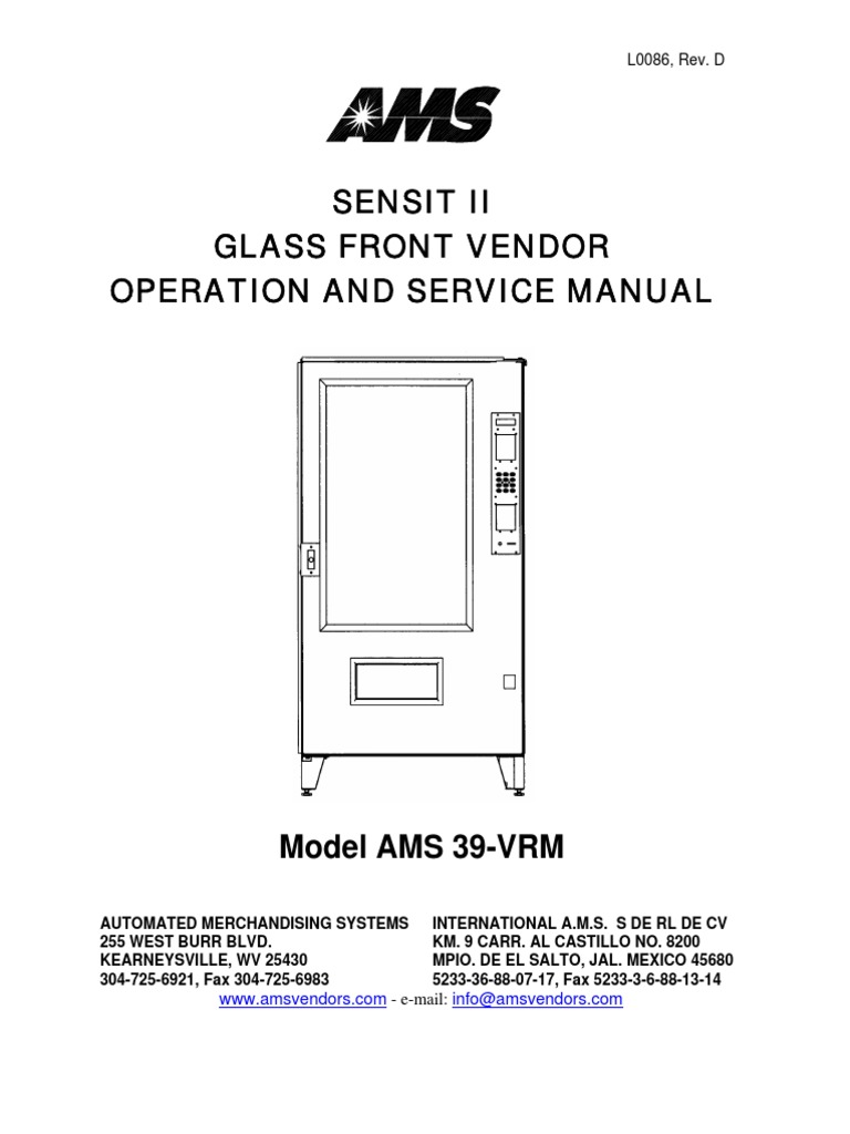 Ams 39 VRM Operators Manual | PDF | Fuse (Electrical) | Manufactured Goods