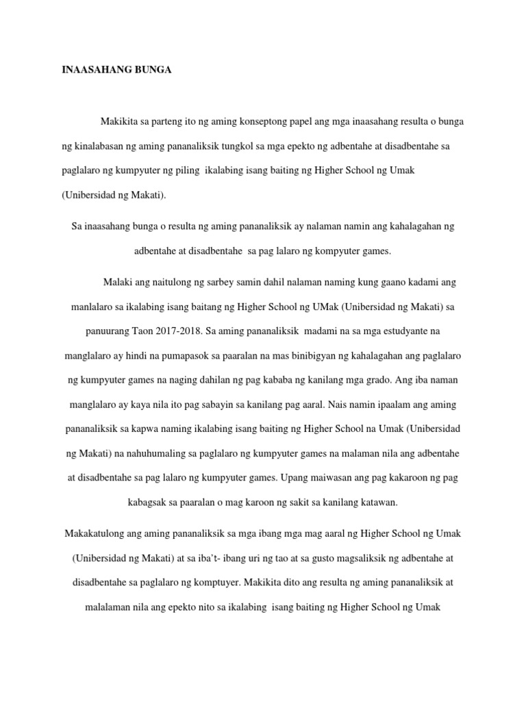 Inaasahang Bunga | PDF