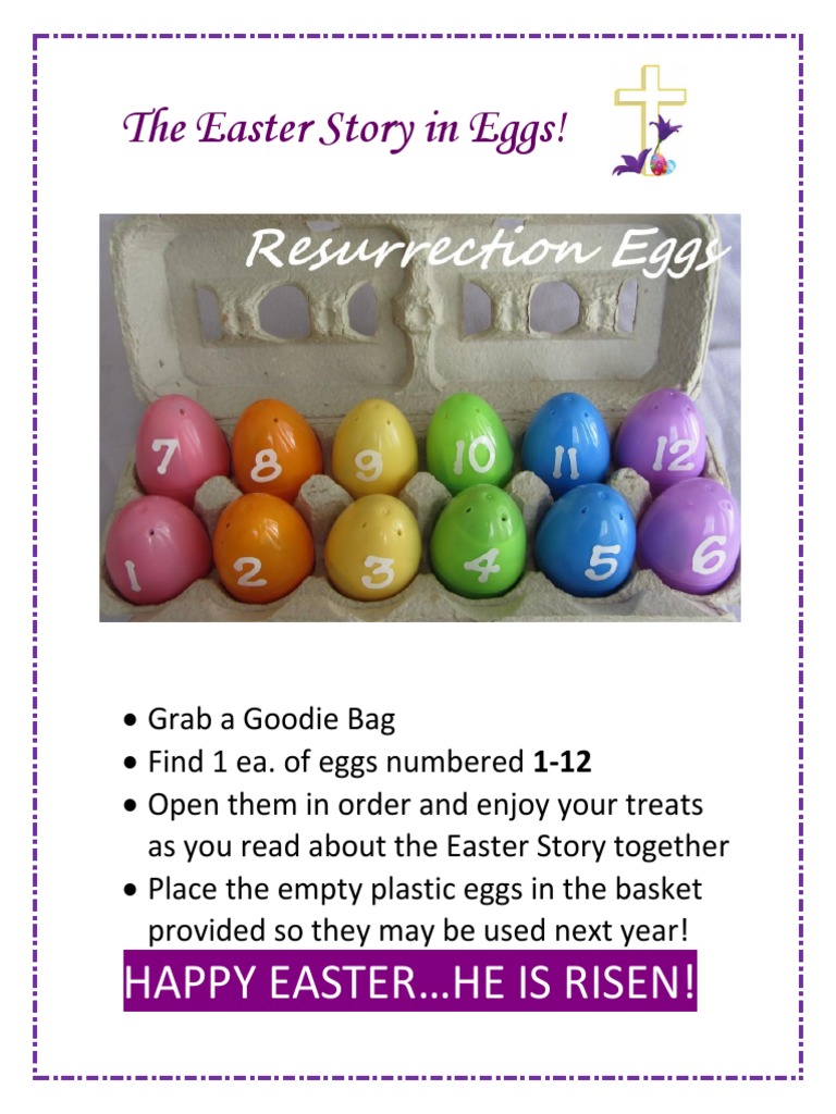 The Easter Story in Eggs | PDF | Cooking, Food & Wine | Wellness