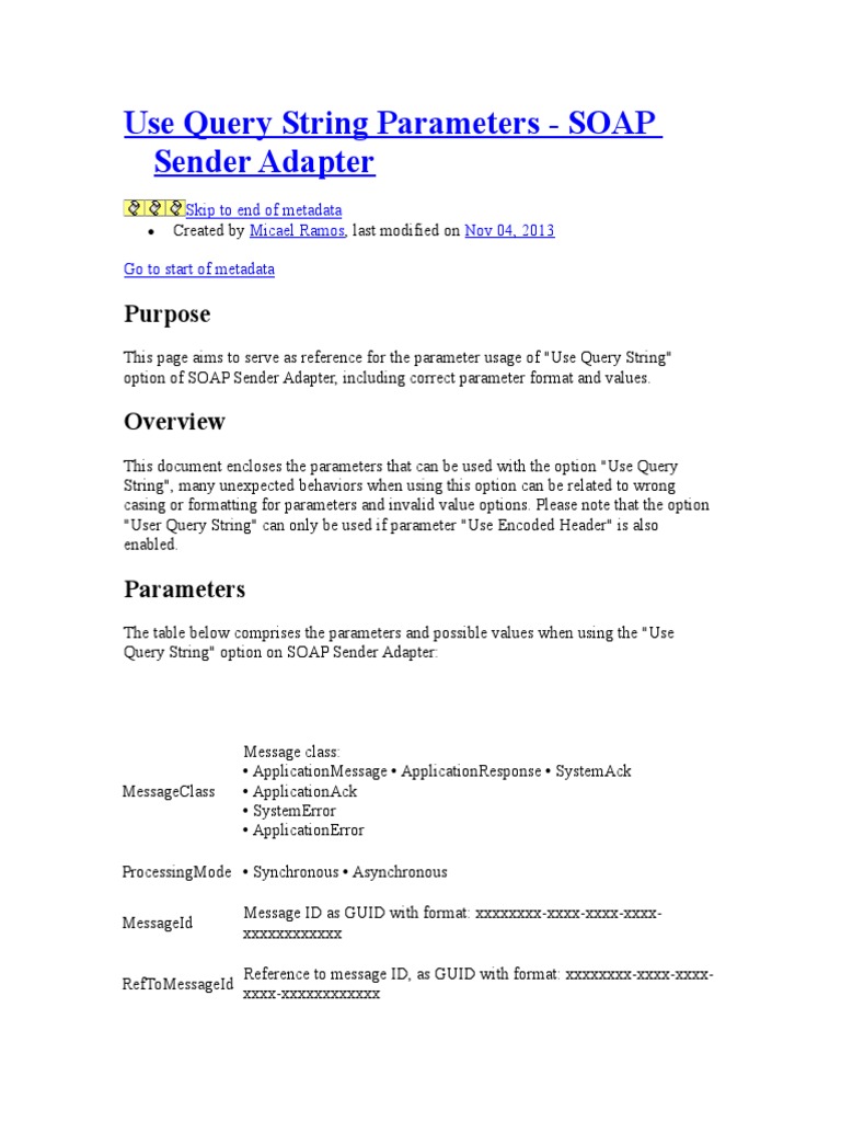 Use Query String Parameters | PDF