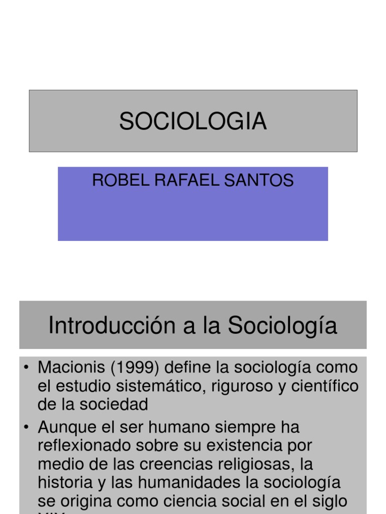 Presentacion de Sociologia y Filosofia Social | PDF | Sociología | Sociedad