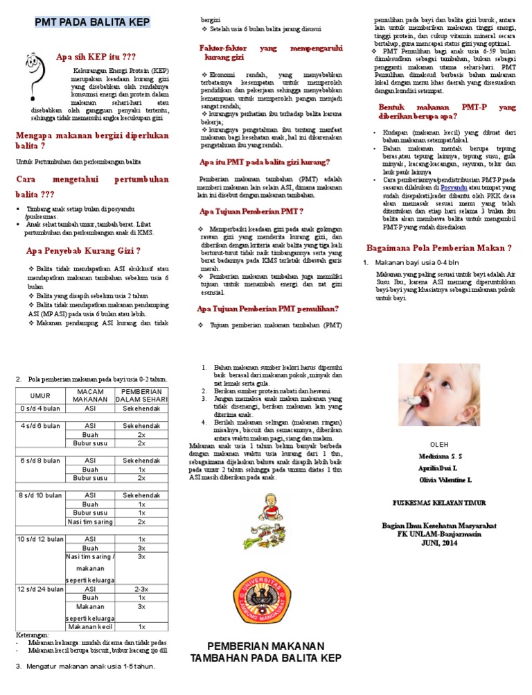 Leaflet PMT Pada Balita Kep | PDF