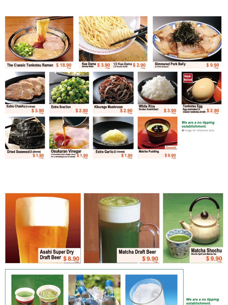 Ichiran Midtown Menu | PDF