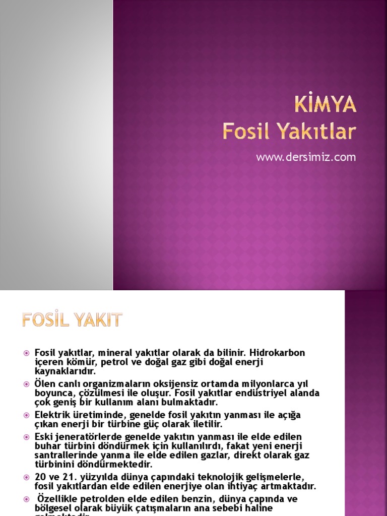 KIMYA Fosil Yakitlar | PDF