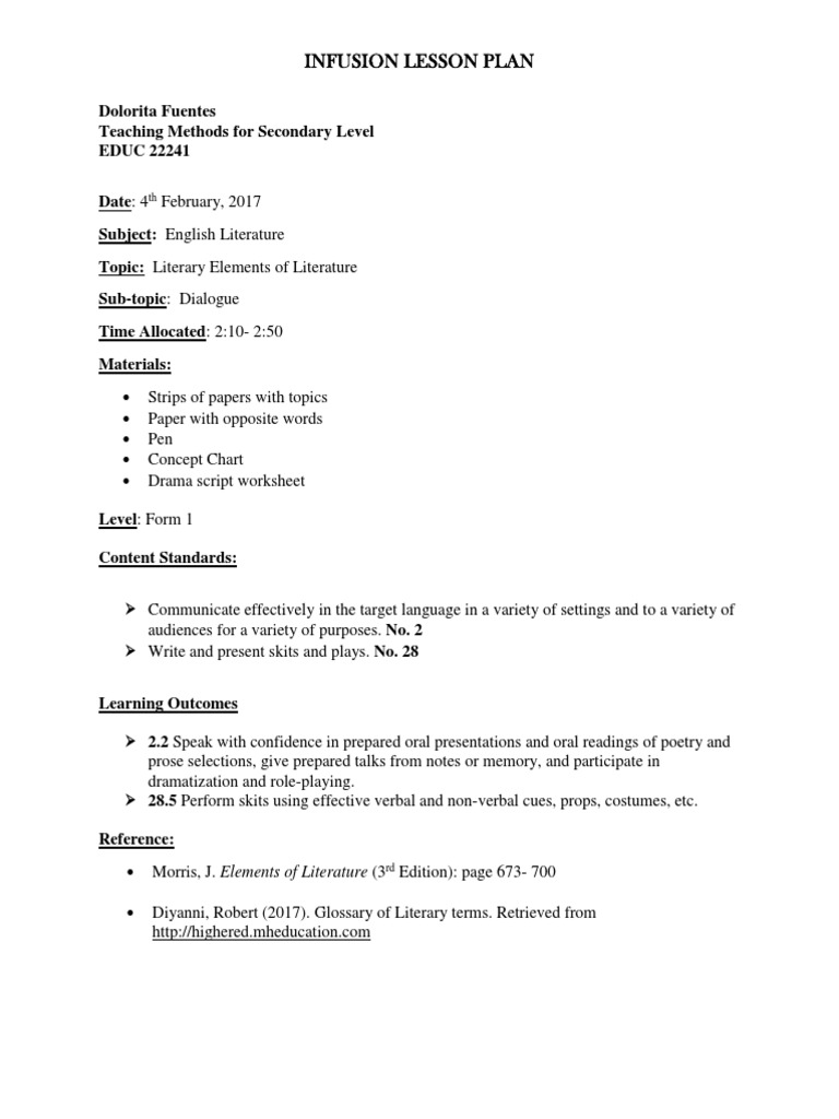 Form 1 English Dialogue Lesson | PDF | Lesson Plan | Conversation