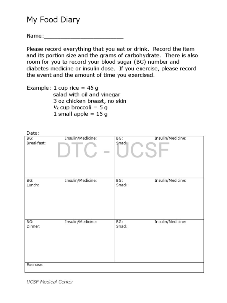 3 Day Food Record | PDF