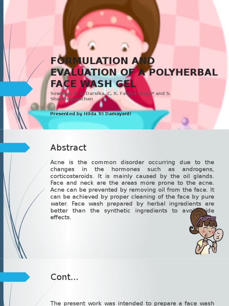 Herbal Face Wash Gel Formulation | PDF | Gel | Ethanol