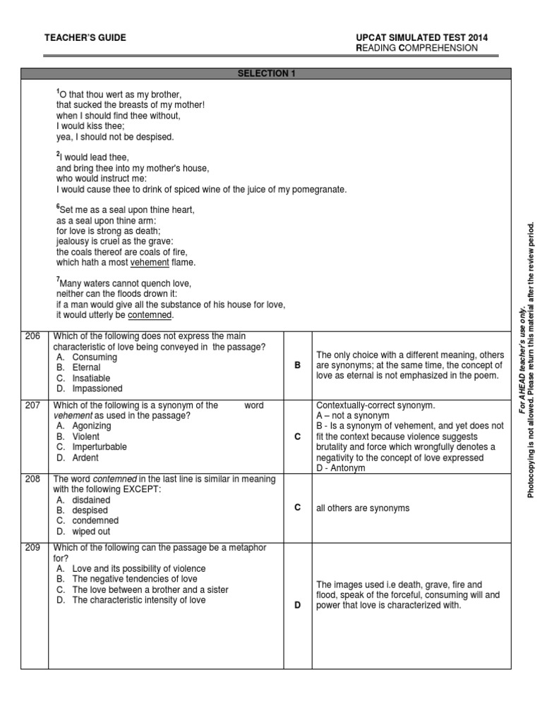 UPCAT Reading Comprehension | PDF | Tagalog Language | Writing