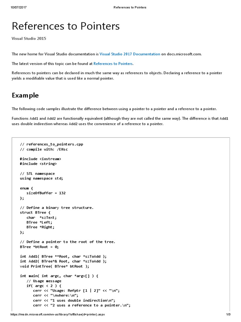 References To Pointers | PDF | Pointer (Computer Programming) | Software Development