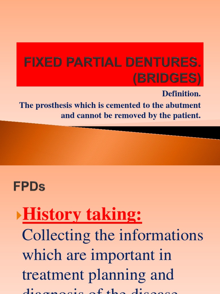 Fixed Partial Dentures PPT For Students | PDF | Casting (Metalworking ...